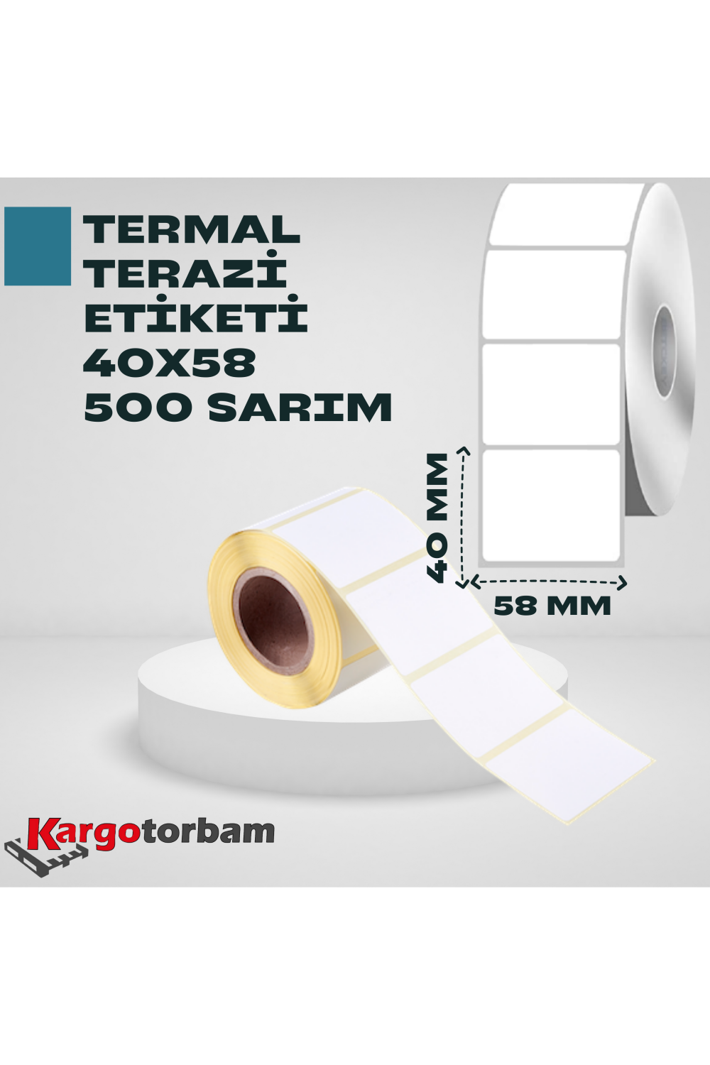 TERMAL ETİKET 40x58 NET 500 SARIM - TRM0001